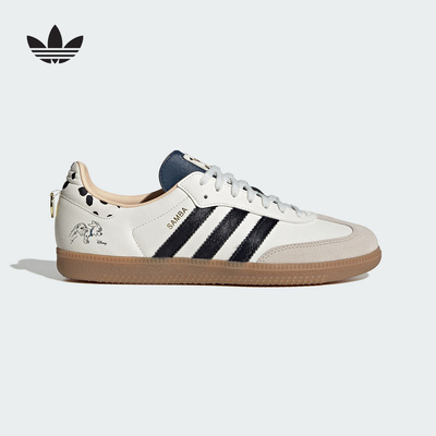 阿迪达斯三叶草迪士尼斑点狗联名SAMBA经典运动小白鞋T头鞋KJ5990