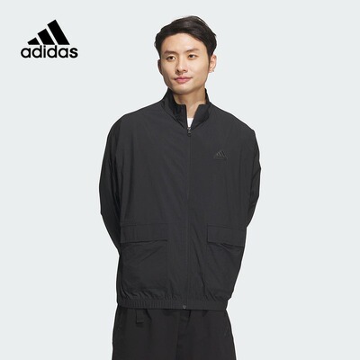 adidas阿迪达斯男子2025春季新款梭织防风立领运动夹克外套IT3954