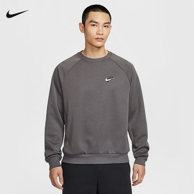 Nike耐克春秋男子卫衣休闲运动印花LOGO圆领针织套头衫HV8215-261