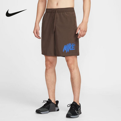 Nike耐克夏季新款训练印花透气速干男子运动中长裤短裤HV0385-237