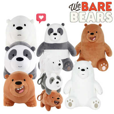 韩国正版咱们裸熊毛绒玩偶挂件