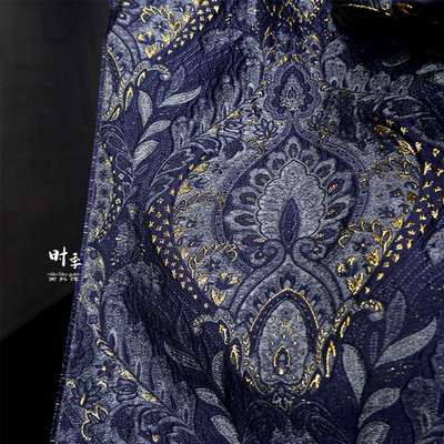 混纺diy民族风情宫廷风提花布料