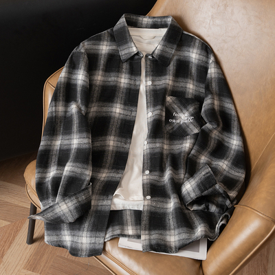 唐狮春秋季新款春秋男士长袖衬衫