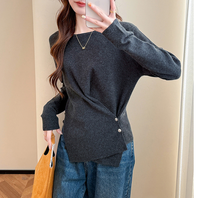 唐狮秋冬简约大牌风设计感套头毛