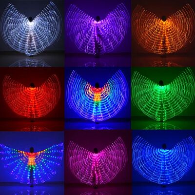 LED Wings Belly Dance Wings Isis Halloween Wings Prop Shinin
