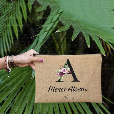 Personalized Custom Cadeau Maitresse école Cosmetic Bag Mer