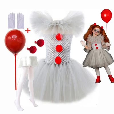 Pennywise Inspired Horrible Creature It Clown Tutu Dress Kid