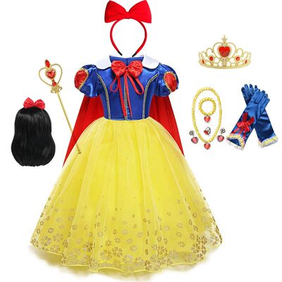 Girls Snow White Dress Kids Princess Dress Up Costumes Toddl
