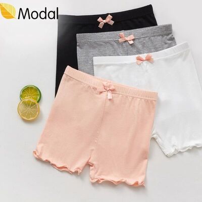 4pcs Girls Safety Pants Modal Anti-Slip Summer Thin Underwea