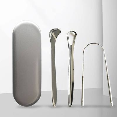 1pc/3pcs Stainless Steel Tongue Scraper Reusable Brush Clean