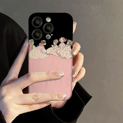 美人鱼公主手机壳适用iphone15苹果14promax艺术13手绘12ins风11菲林vivox90华为mate60pro全包opporeno10硬
