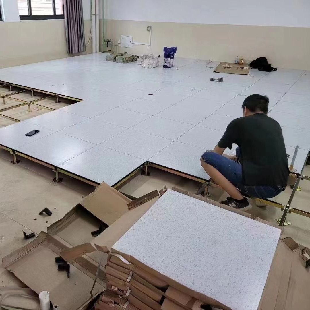 全钢防静电地板写字楼机房办公室学校架空活动抗静电地板防火板厂