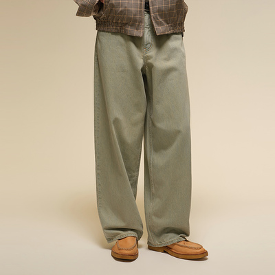 MODE COMMUTER| MC100%棉成衣水洗牛仔O型牛仔长裤