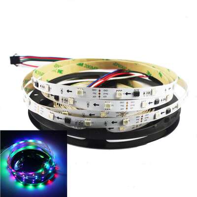 WS2811幻彩灯带 七彩RGB12V 裸板30灯追逐跑马灯条 5050贴片灯带