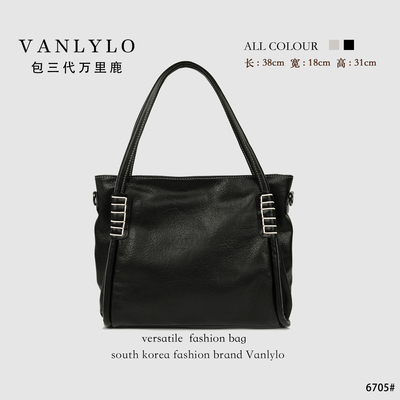 【手工蜡线大托特】包三代万里鹿新款单肩包6705