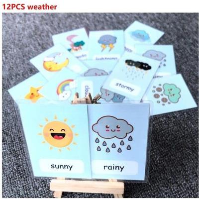 Kids Montessori Baby Learn English Word Card Flashcards Cogn