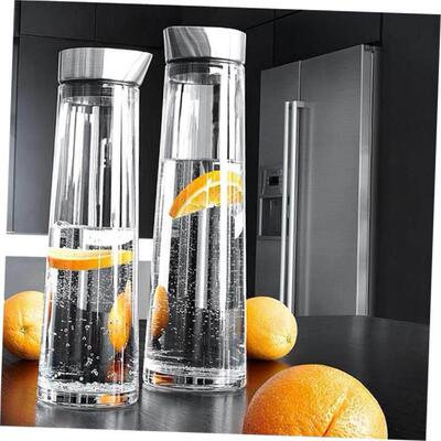 1L/1.5L Thickened Glass Water Bottle With Stainless Steel Li