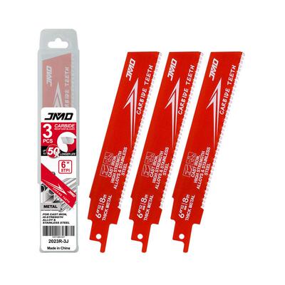 3pcs6寸8T金属用性能硬质合金齿往复锯锯条马刀锯条往复锯条