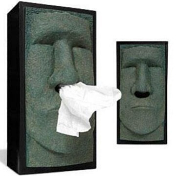 外贸原单Moai Tissue box复活节石人像纸巾盒摩艾纸巾抽创意家居