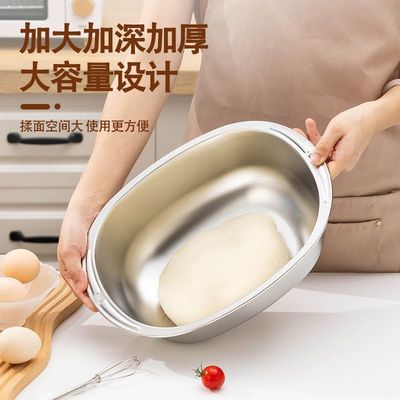 316不锈钢和面盆洗菜盆蛋形特厚加厚蛋型厨房水果家用