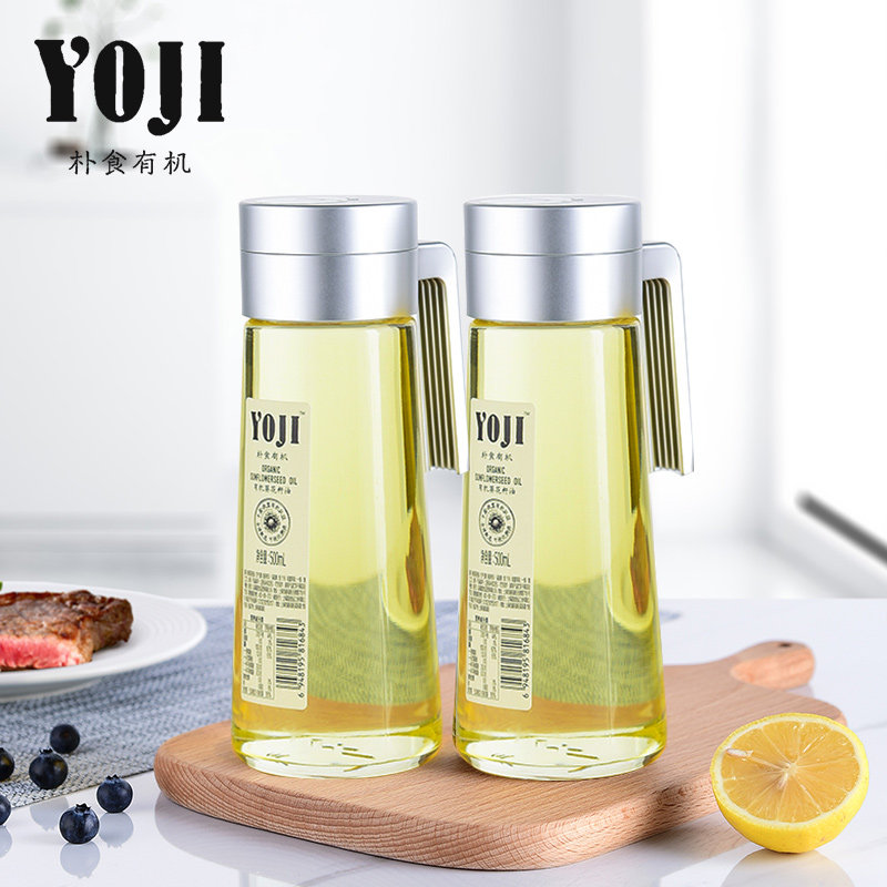 YOJI朴食有机葵花籽油500ml*2压榨一级小瓶装家用炒菜食用油烹饪