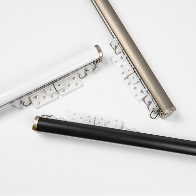 静音加厚铝合金窗帘直轨