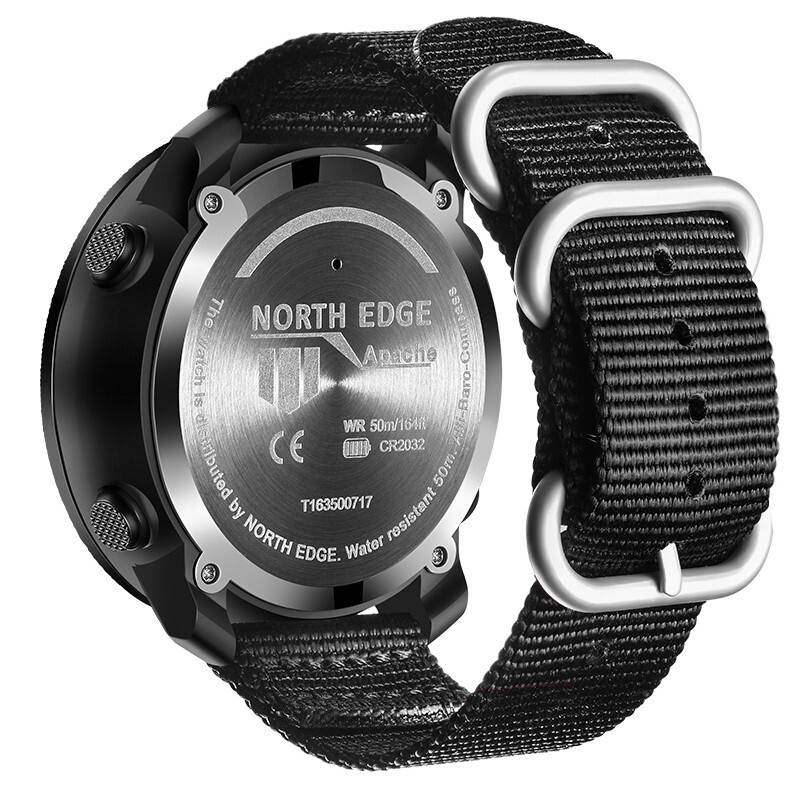 NORTH EDGE户外运动防水智能手表海拔指南针温度计多功能登山腕表_虎窝淘