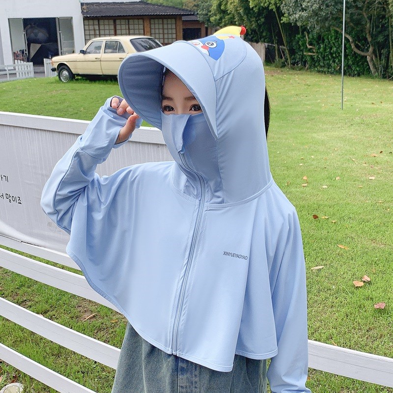 儿童防晒衣女童夏季新款防紫外线薄外套宝宝皮肤衣男孩冰丝防晒服