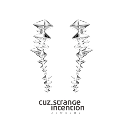 ＜田曦薇＞Cuz Strange Intention/尼罗流星耳坠/小众法式简约轻