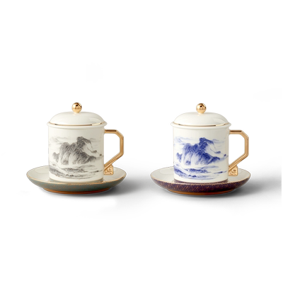 国瓷永丰源千里江山三件套会议杯