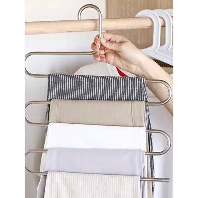 Stainless Steel 5 Layers Clothes Hangers Home Multi-Function