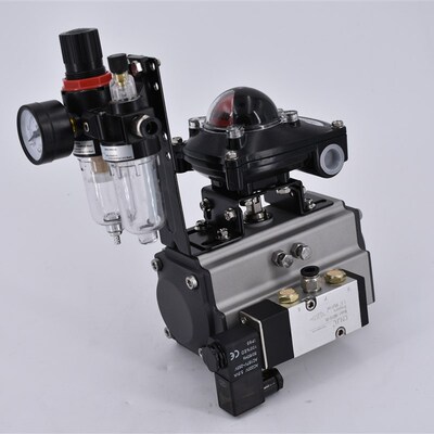 阀瑞亿气动三通球阀 Q614/5F-16P 气动三通丝口/丝扣球阀 双作用