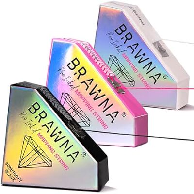 BRAWNA 3 Pack Pre Inked Mapping String for Brows， Eyes an