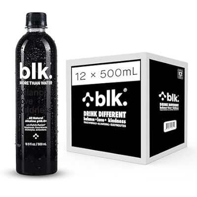 blk. Natural Mineral Alkaline Water， 16.9 oz. (500 mL)， 1