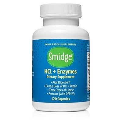 Smidge? HCl + Enzymes – Digestion – 120 Capsules