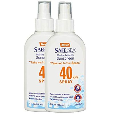 Safe Sea Sunscreen with SPF40 Spray. Eco-friendly Sunscre