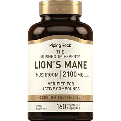 Lions Mane Supplement Capsules | 2100mg | 160 Count | Veg