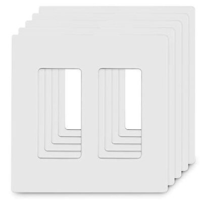 2-Gang Screwless Decorator Wall Plates， Child Safe Standa