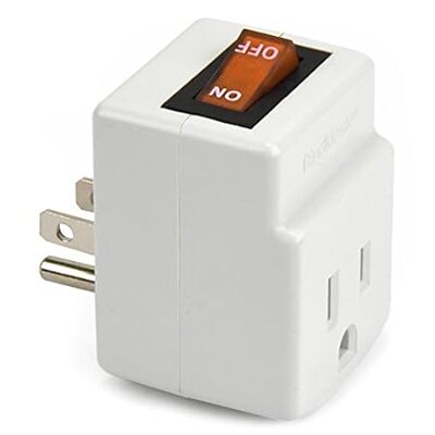 New! 3 Prong Grounded Single Port Power Adapter for Outle