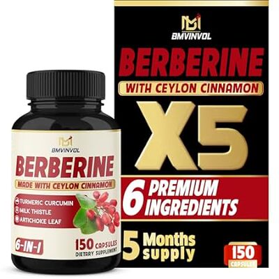 Berberine with Ceylon Cinnamon， Turmeric， Milk Thistle， A