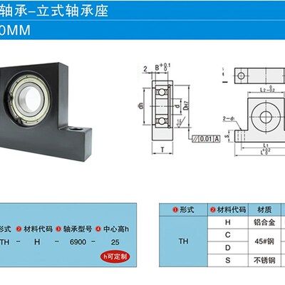 T型内径30MM立式轴承座固定座支座组件支撑带座BGHKB BGJ21-6206