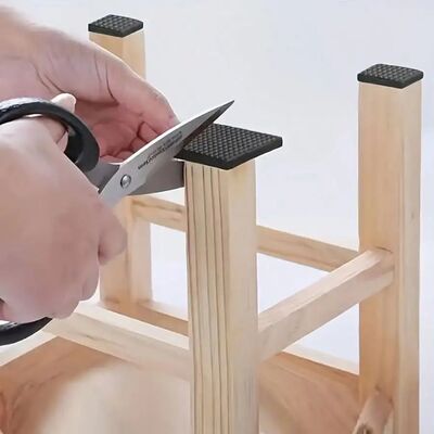 2-Pcs Black Furniture Protectors, Stop Scratches & Lower Noi