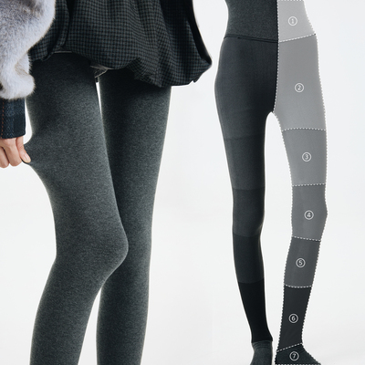 灰色miu系连裤袜子女压力打底裤