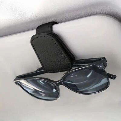 Car Sun Visor Glasses Case Holder Sunglasses Clip Ticket Car