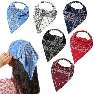 A retro scarf net red new headband fabric women's triangle h