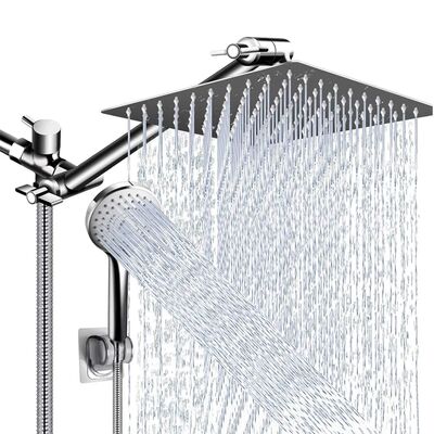 Shower Head Combo 8-12Inch High Pressure Rain Shower Head wi