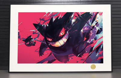 《炫彩耿鬼》宝可梦神奇宝贝宠物小精灵耿鬼Gengar装饰画