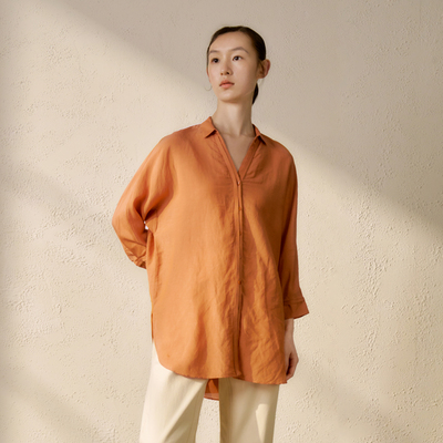 EXCEPTION中长宽松长袖衬衫A124-D1F04