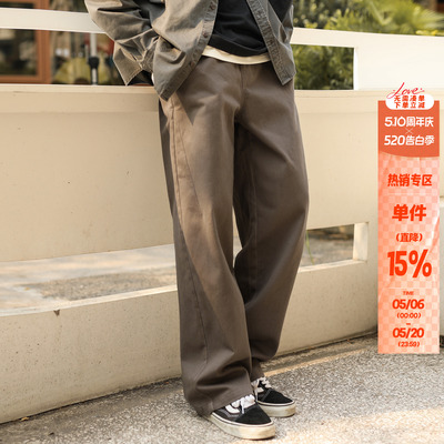 嘿马七作日系复古男士休闲直筒