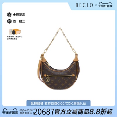 中古LV路易威登女包A级95新 Loop Bag老花斜挎包经典BRANDOFF正品